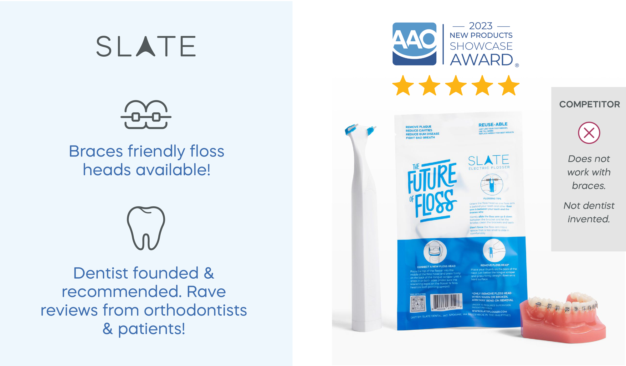 Slate vs Competitor – Slate Flosser